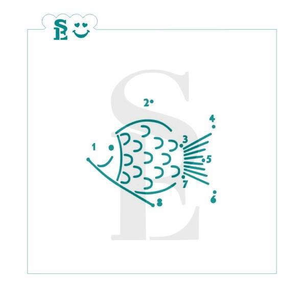 Fish Connect The Dot PYO Stencil for Crafts & Culinary | – Suzie and Co.