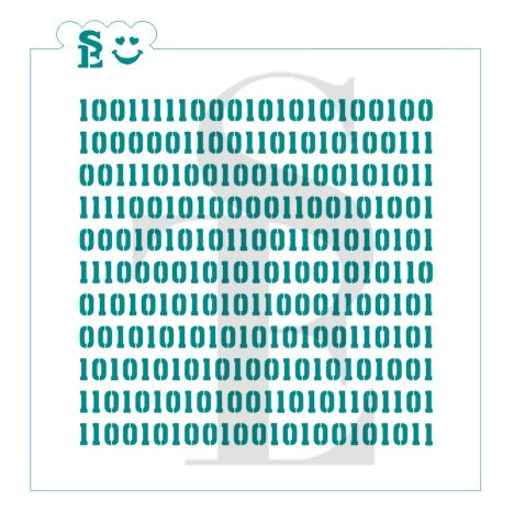Binary Code Background Stencil for Crafts & Culinary | – Suzie and Co.