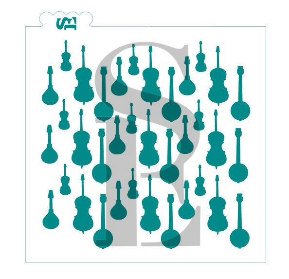 Stringed Instruments Background Digital Design – Stencil Expressions